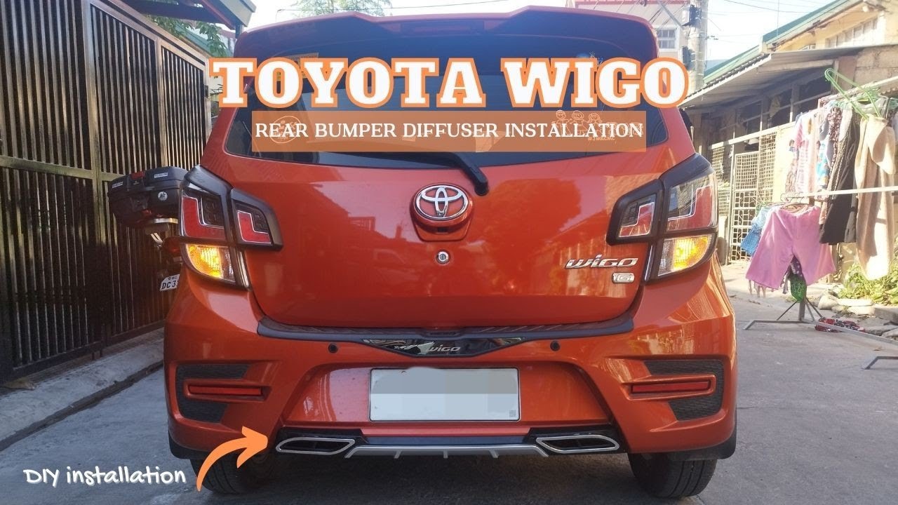 VLOG 22 | DIY Wigo Rear Bumper Diffuser Installation • Bahitee Vlogs ...