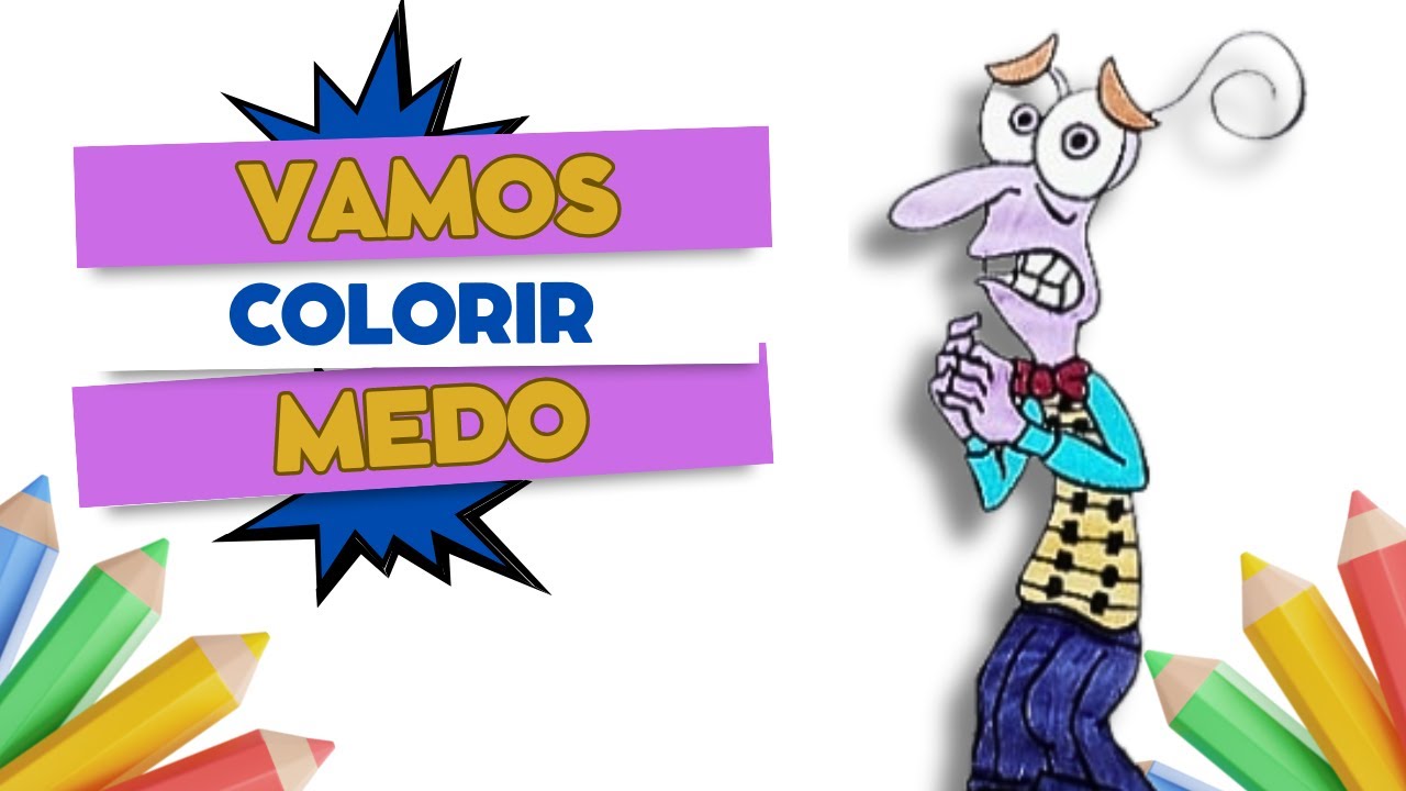 Como COLORIR MEDO de Divertidamente 2 😰😰😰| How to COLOR FEAR Inside Out ...