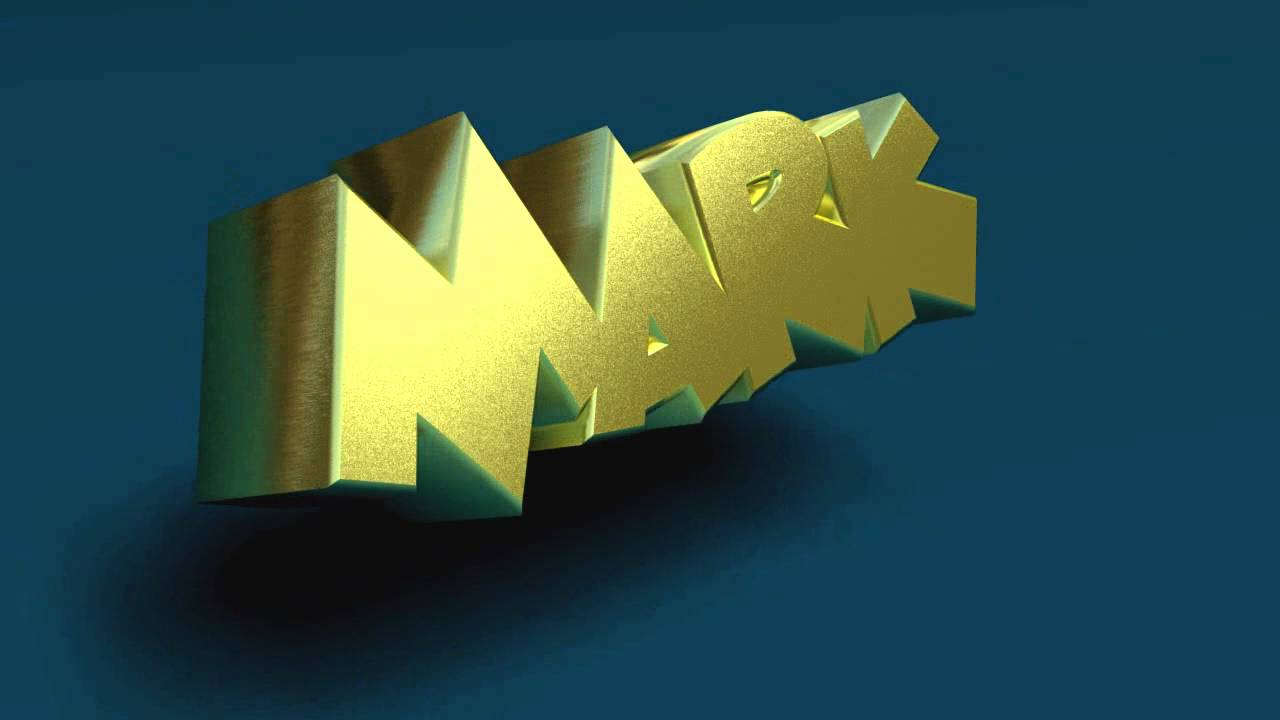 Mark 3D Name - Gold Spinning Text - YouTube