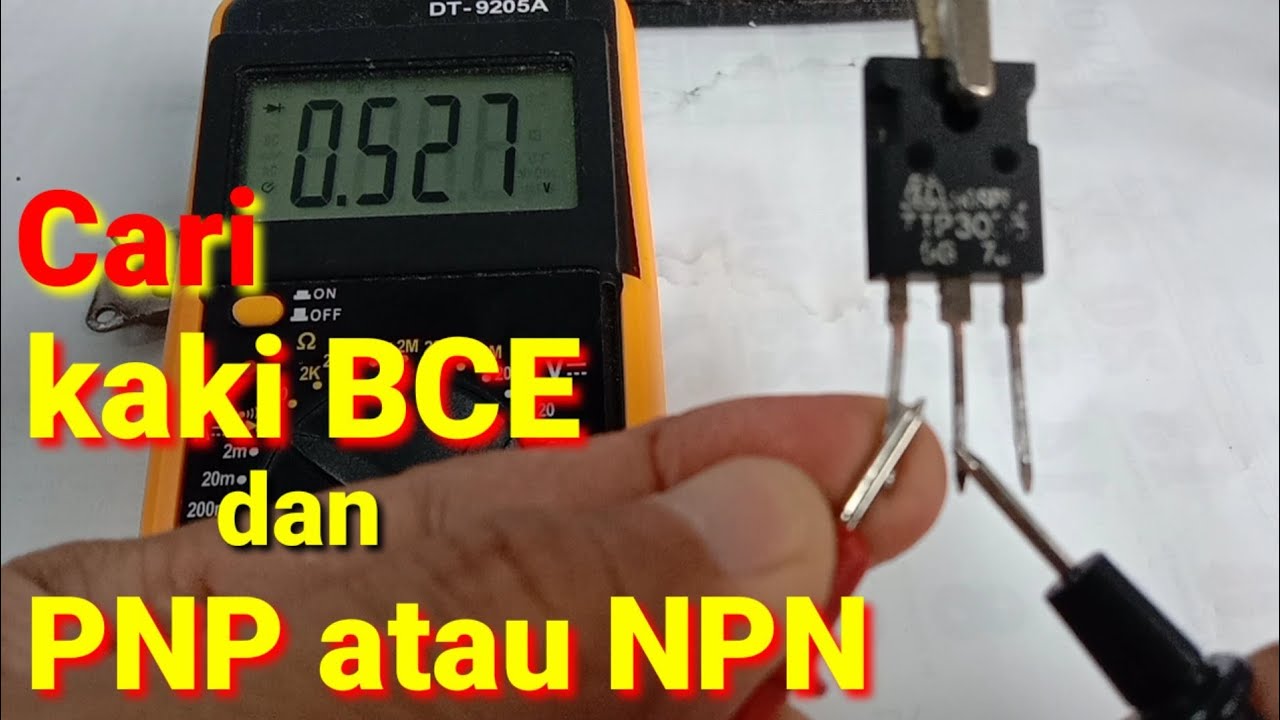Cara Menentukan BCE dan Jenis Transistor dengan Multimeter Digital ...
