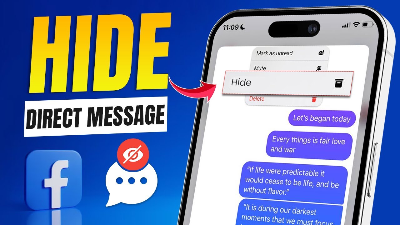 How to Hide DM on Facebook Messenger on iPhone | Hide DM on Facebook ...