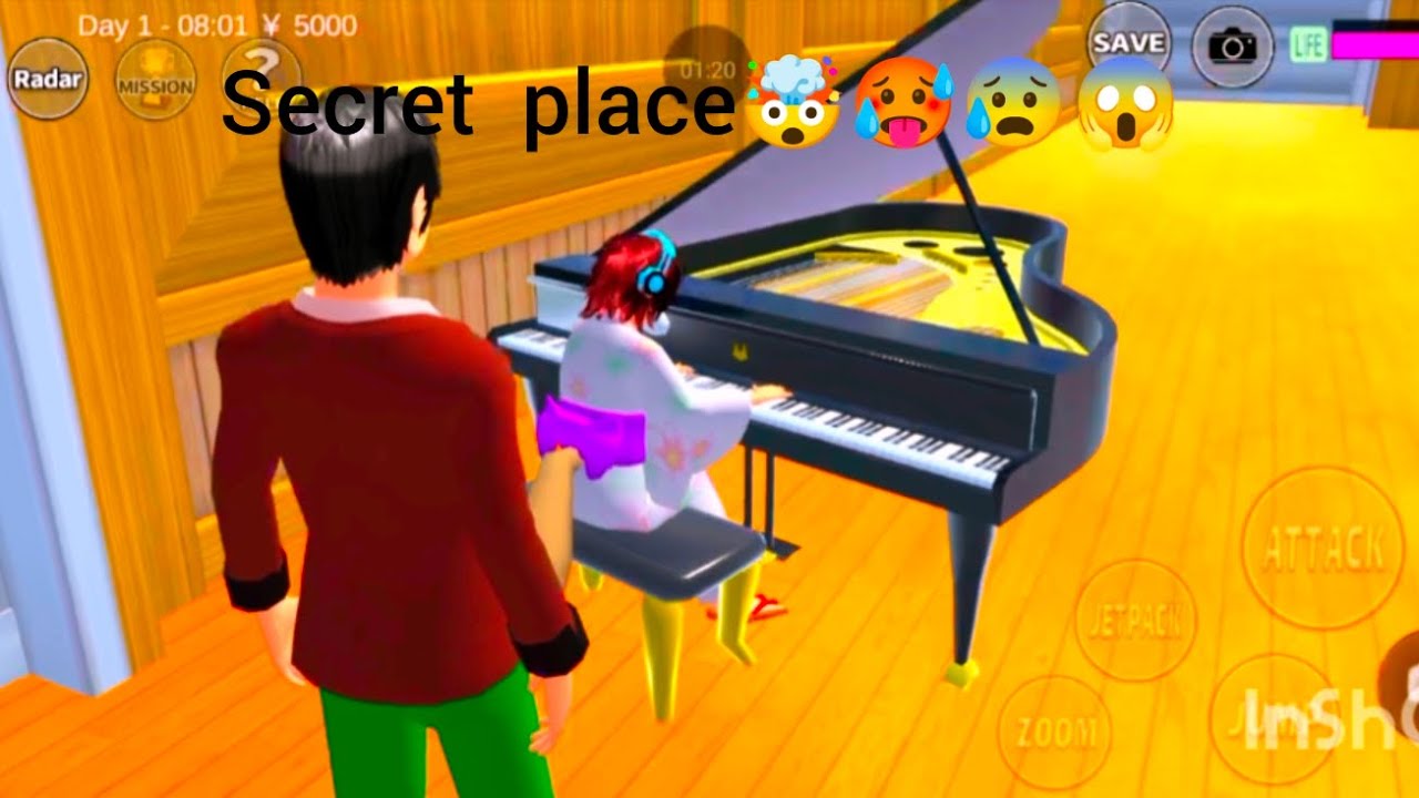 Sakura play piano🤩🤯😱new secret place in sakura game☠️#foryou # ...