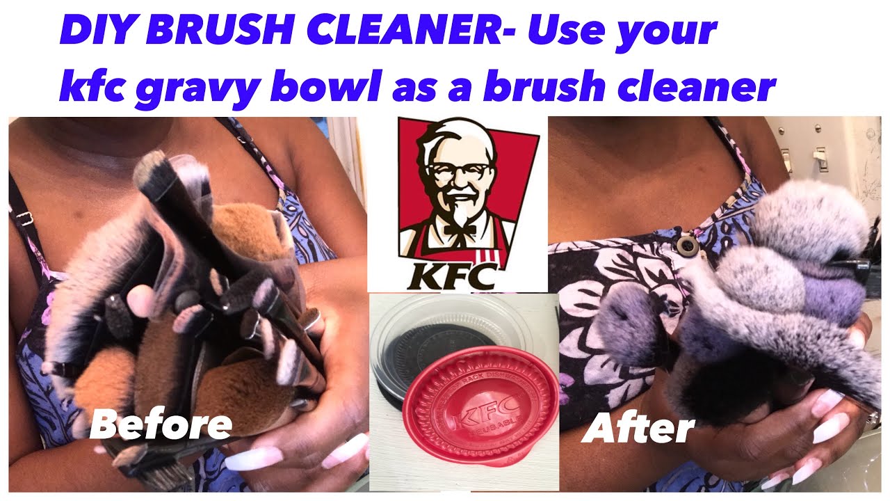 DIY- Use your Kfc gravy bowl as a make-up brush cleaner 🤫. - YouTube