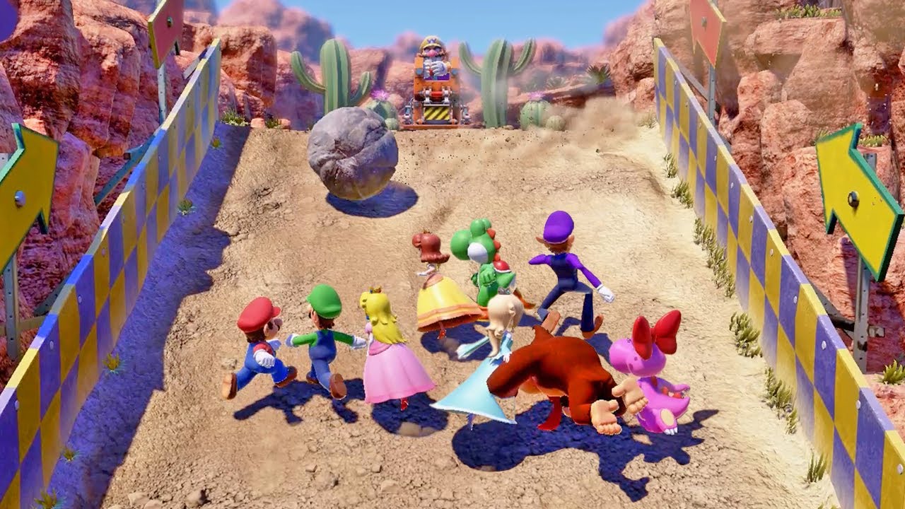 Mario Party Superstars - Wario vs All Characters in Boulder Ball ...