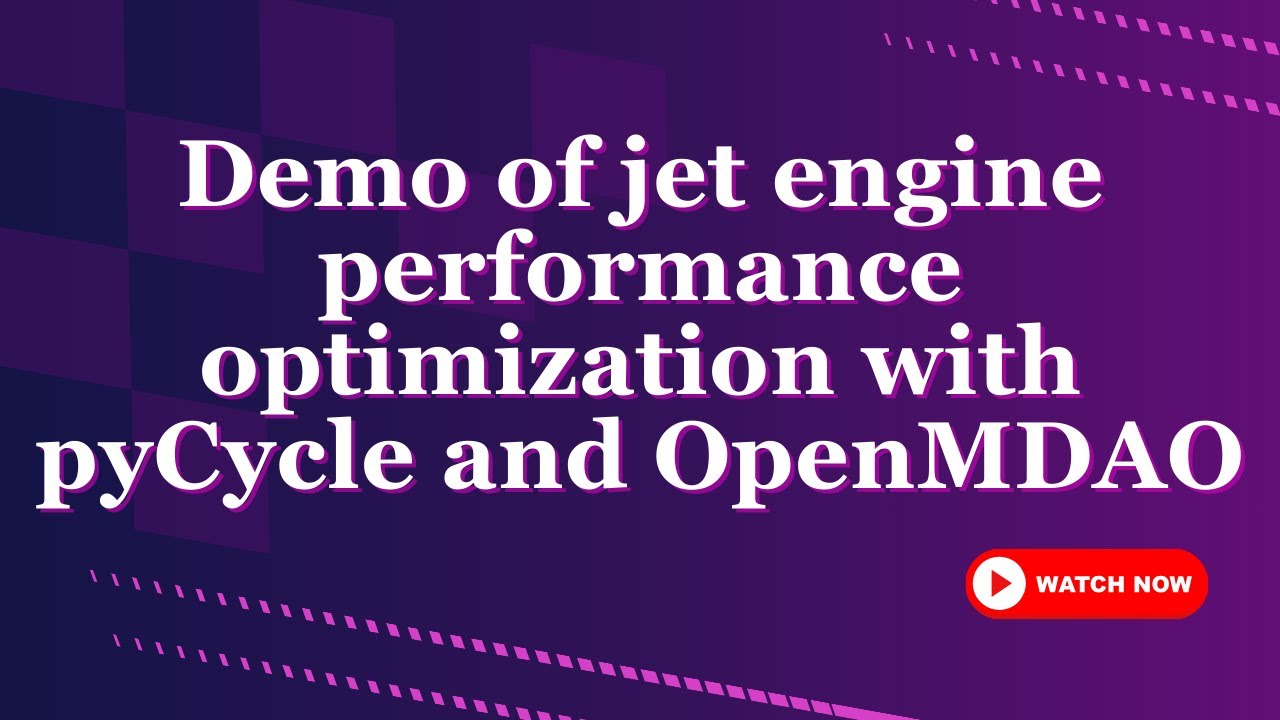A Demo of Turbo Fan Engine (JT9D) Performance Optimization with # ...