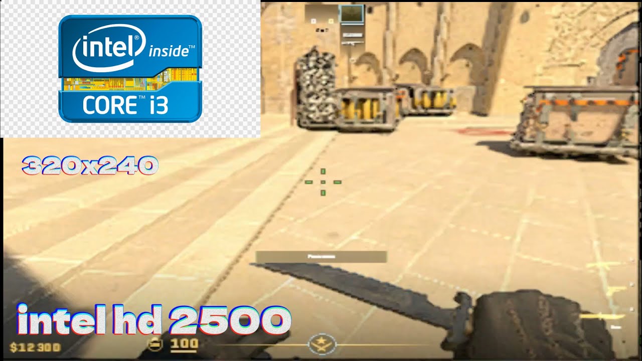 CS2 on intel core i3 3220 and intel HD Graphics 2500 320 x 240p - YouTube