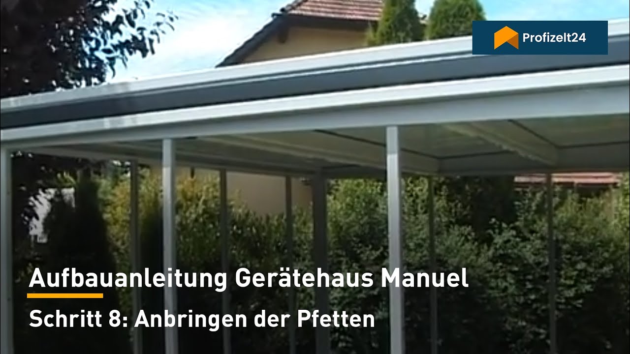 Manuel - Schritt 8 Anbringen der Pfetten - YouTube