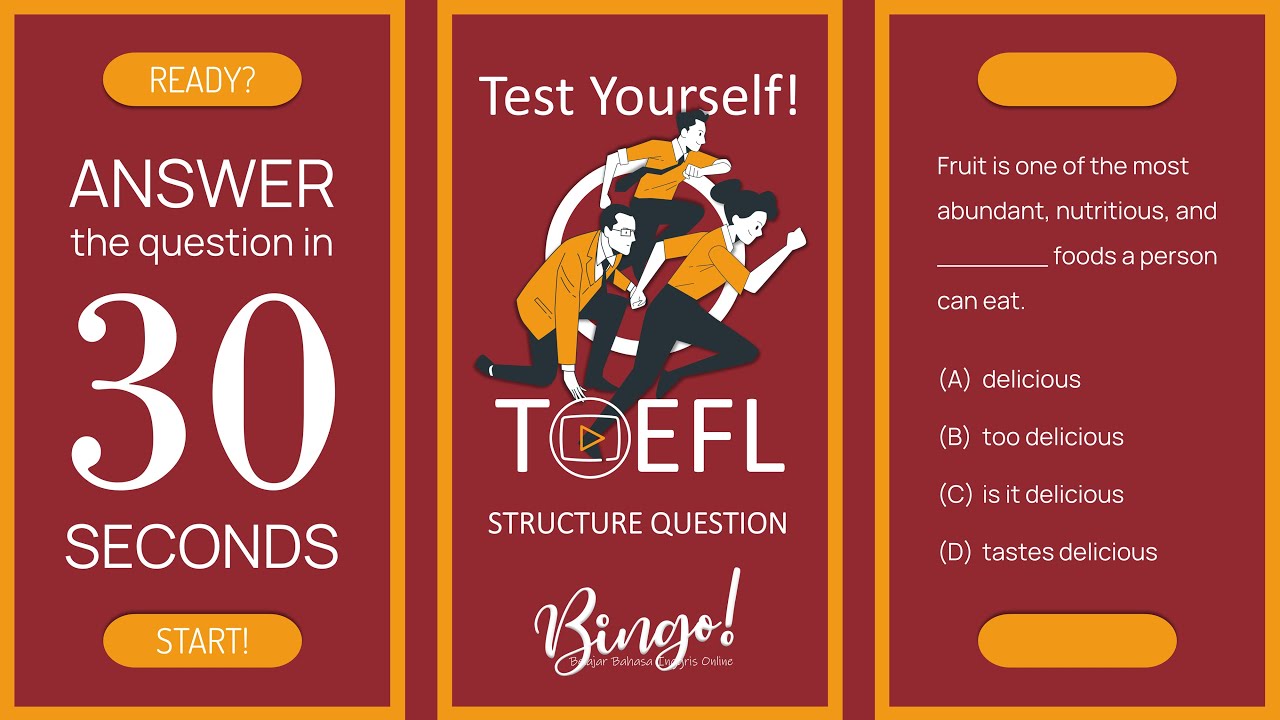 TOEFL QUIZ #75 TOEFL Structure Questions (Parallel Structure) - YouTube