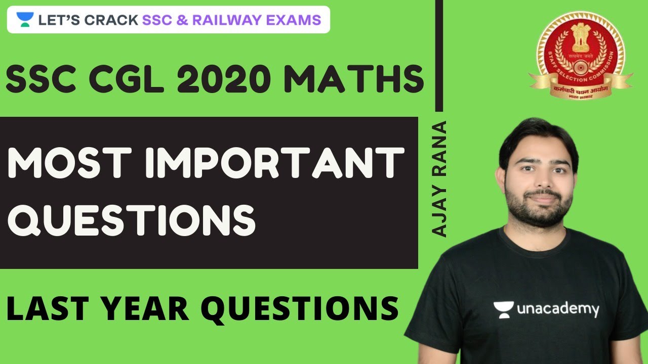 L1 Last Year Most Important Maths Questions SSC CGL Maths Ajay l1-last-year-most-important-maths-questions-ssc-cgl-maths-ajay