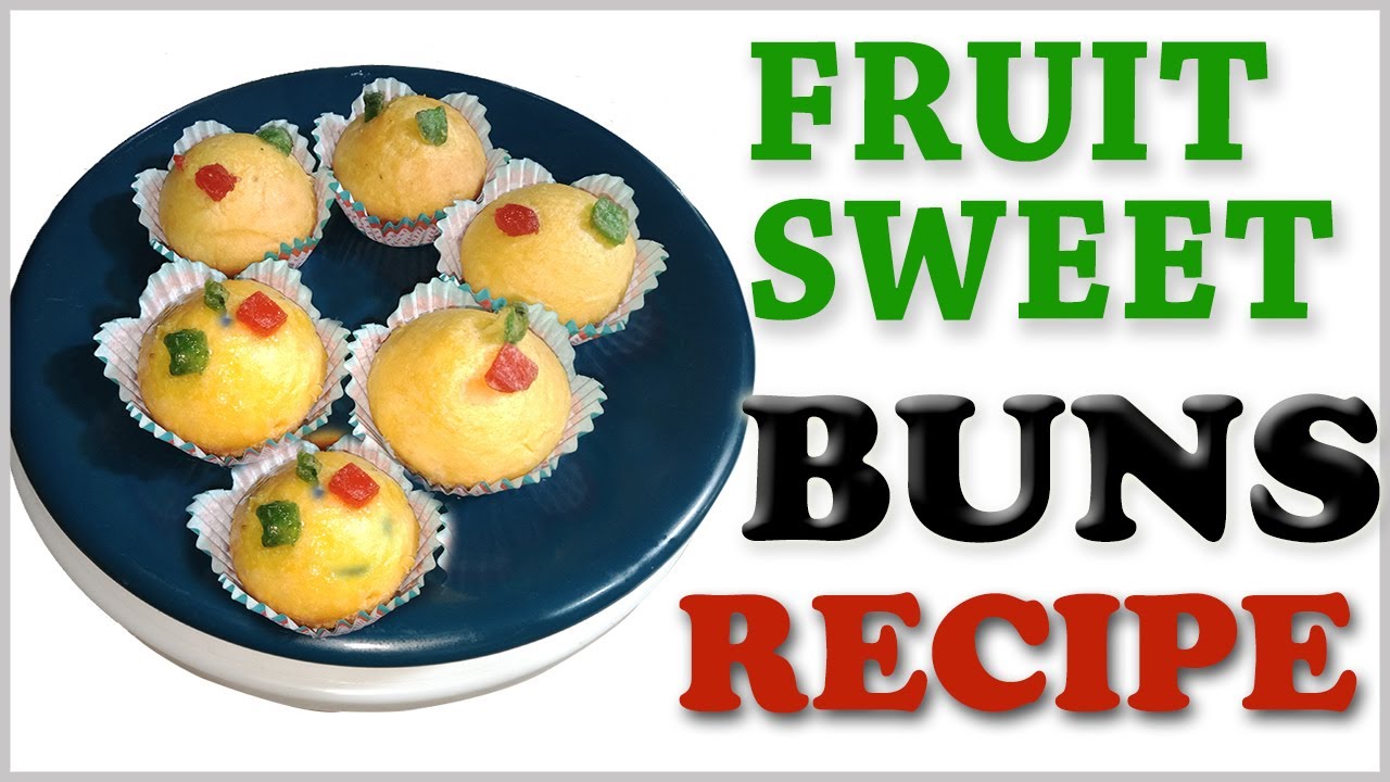 Sweet fruit bun recipes by Aqmeal, How to make fruit buns at home - YouTube