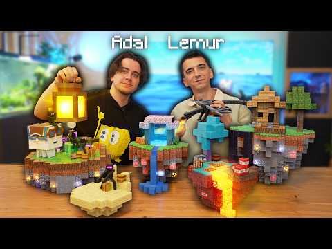 Işıklı Manyetik Küplerle Minecraft Skyblock Yaptık! @DogukanAdalTvo