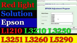 US Epson L1210 L3210 L3250 L3251 L3260 L5290 Red Light Blinking ...