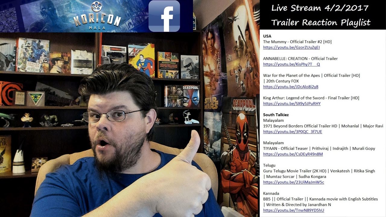 Live Stream! Trailer Reactions and Chatting Q&A (4/2/17) - YouTube