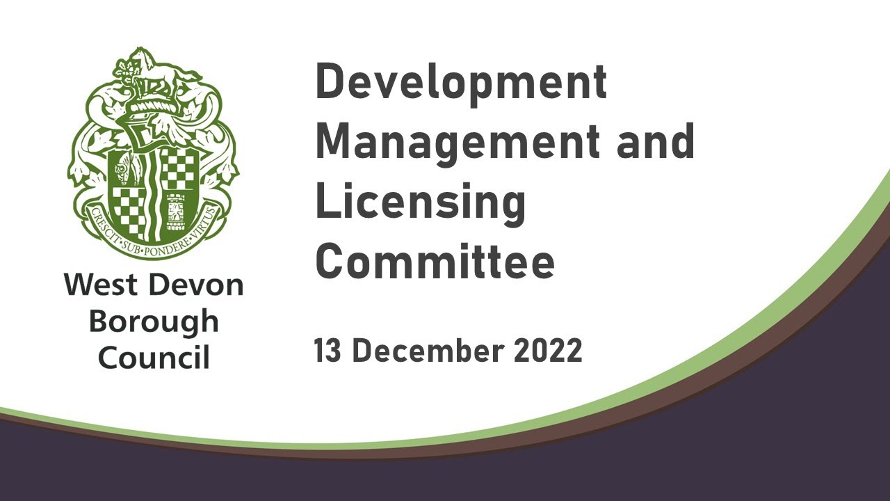 West Devon DM&L Committee Meeting 13/12/2022 - YouTube