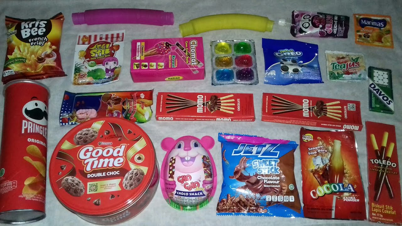 BERBAGAI MACAM MACAM SNACK || UNBOXING DAN ASMR tanpa wajah # 151 - YouTube