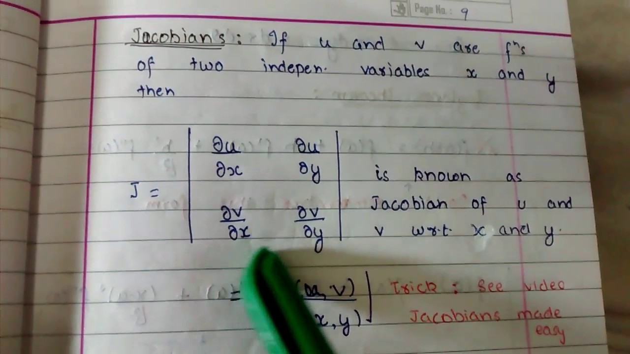 Learning Jacobians formula easily - YouTube