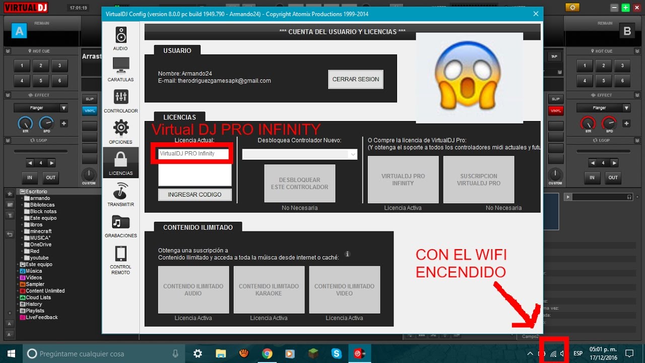 Virtual DJ PRO Infinity | Se puede utilizar con wifi ENCENDIDO - YouTube
