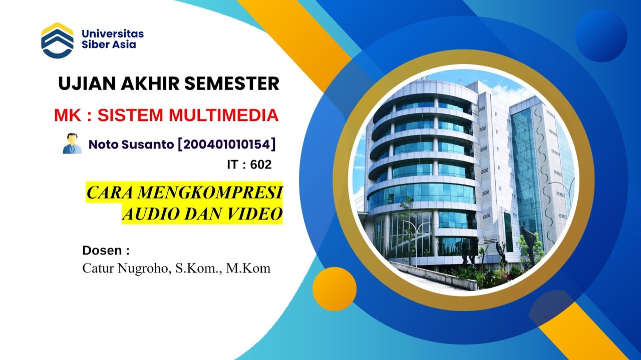 Cara Mengkompresi Audio Dan Video || UAS SISTEM SISTEM MULTIMEDIA ...