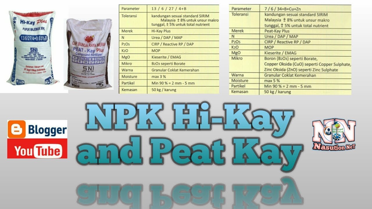 Perbedaan Pengaplikasian Pupuk NPK Compound Peat Kay Dan NPK Hi-Kay ...