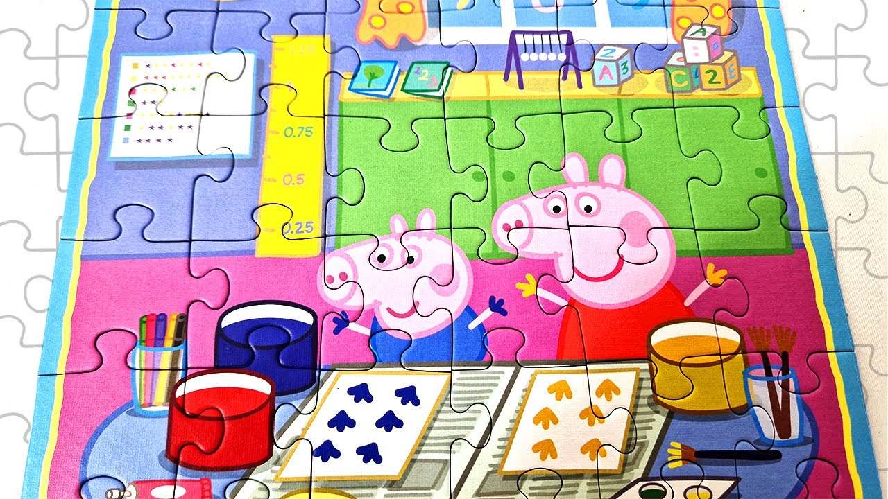 Peppa Pig Puzzle for Toddlers - Peppa Wutz und George - YouTube