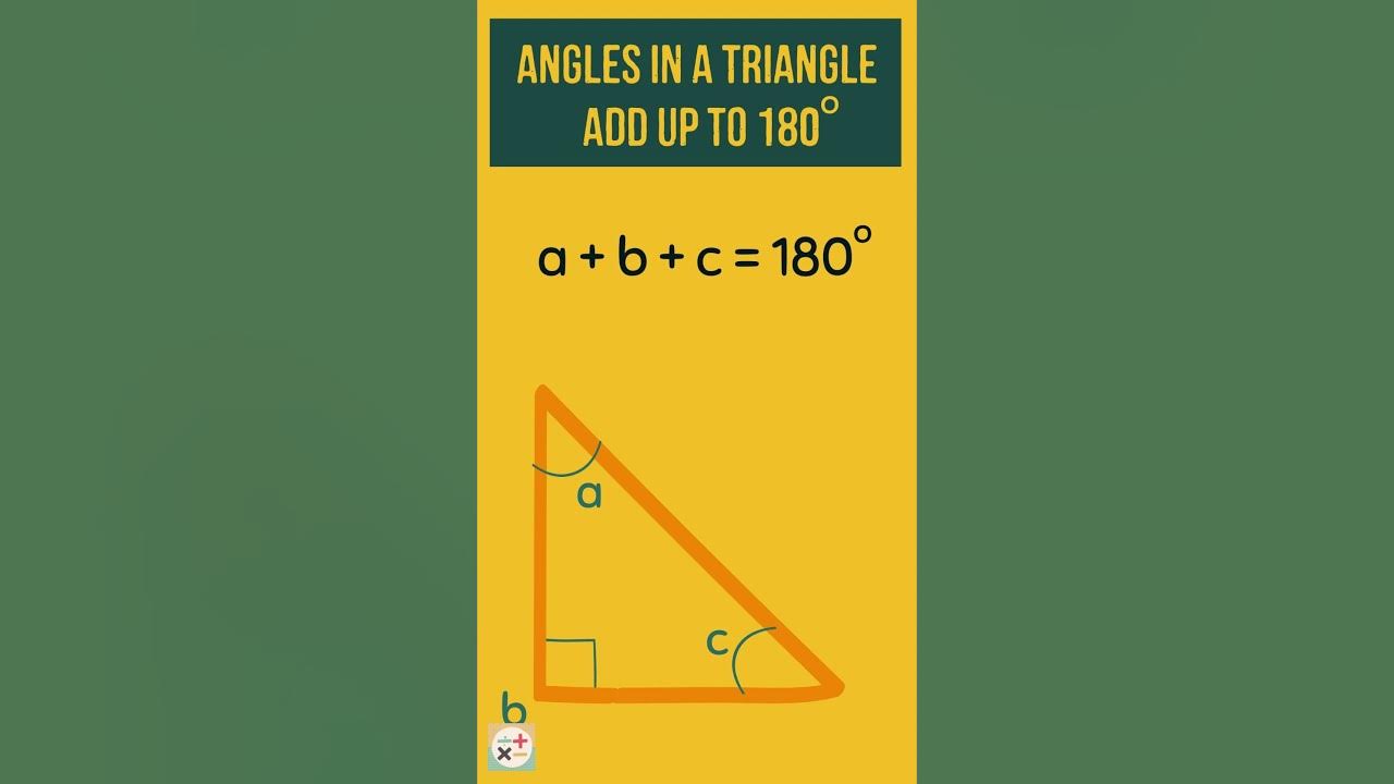 Angle fact one: Angles in a triangle add up to 180 degrees! #maths #learnmath #angles # ...