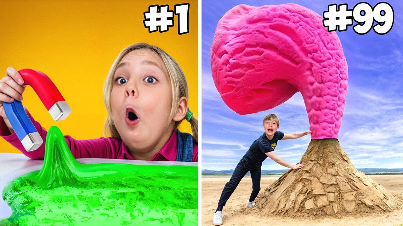 Kids Testing 100 Experiments in 24 Hours! - YouTube