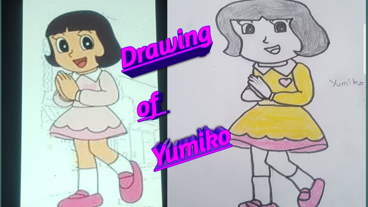 Drawing Of Yumiko From Ninja Hattori I Easy drawing of Yumiko Kawai ...