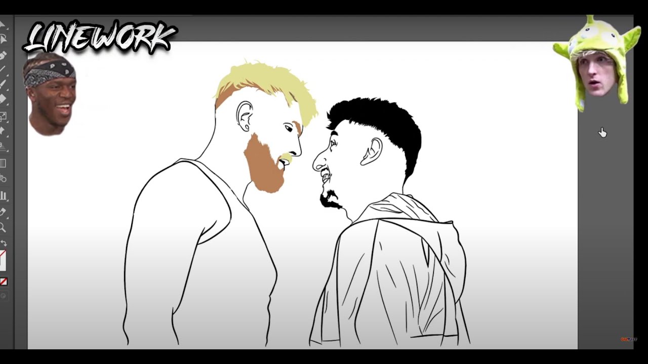 I TURNED JAKE PAUL VS ANESONGIB FACE OFF INTO A DRAWING || WHO WILL WIN ...