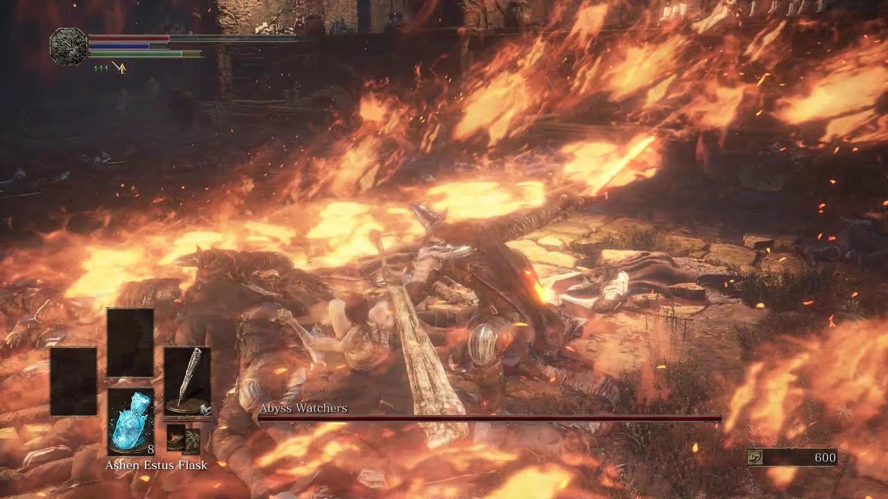 Dark Souls 3 Abyss Walkers with Greatclub No Healing No Armor - YouTube