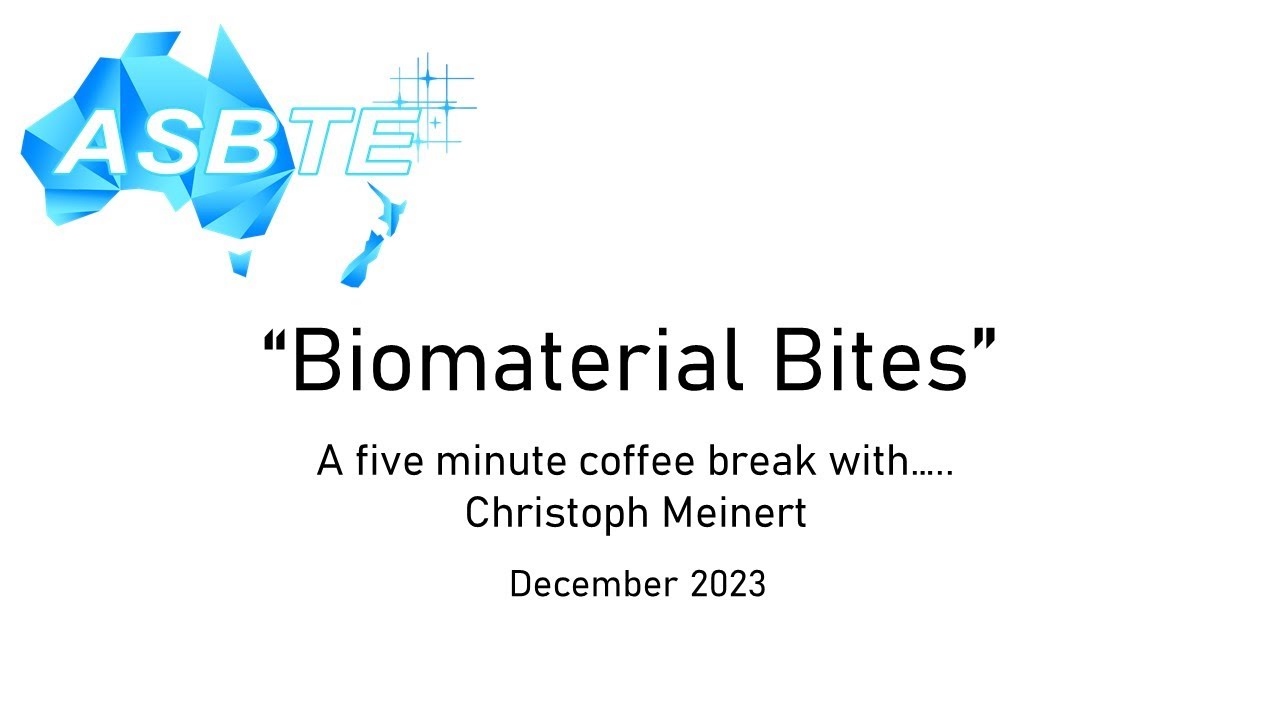 #11 Biomaterial Bites with Christoph Meinert (Gelomics) - YouTube