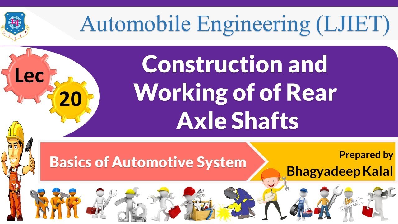L 20 Construction and Working of of Rear Axle Shafts | Basics of ...