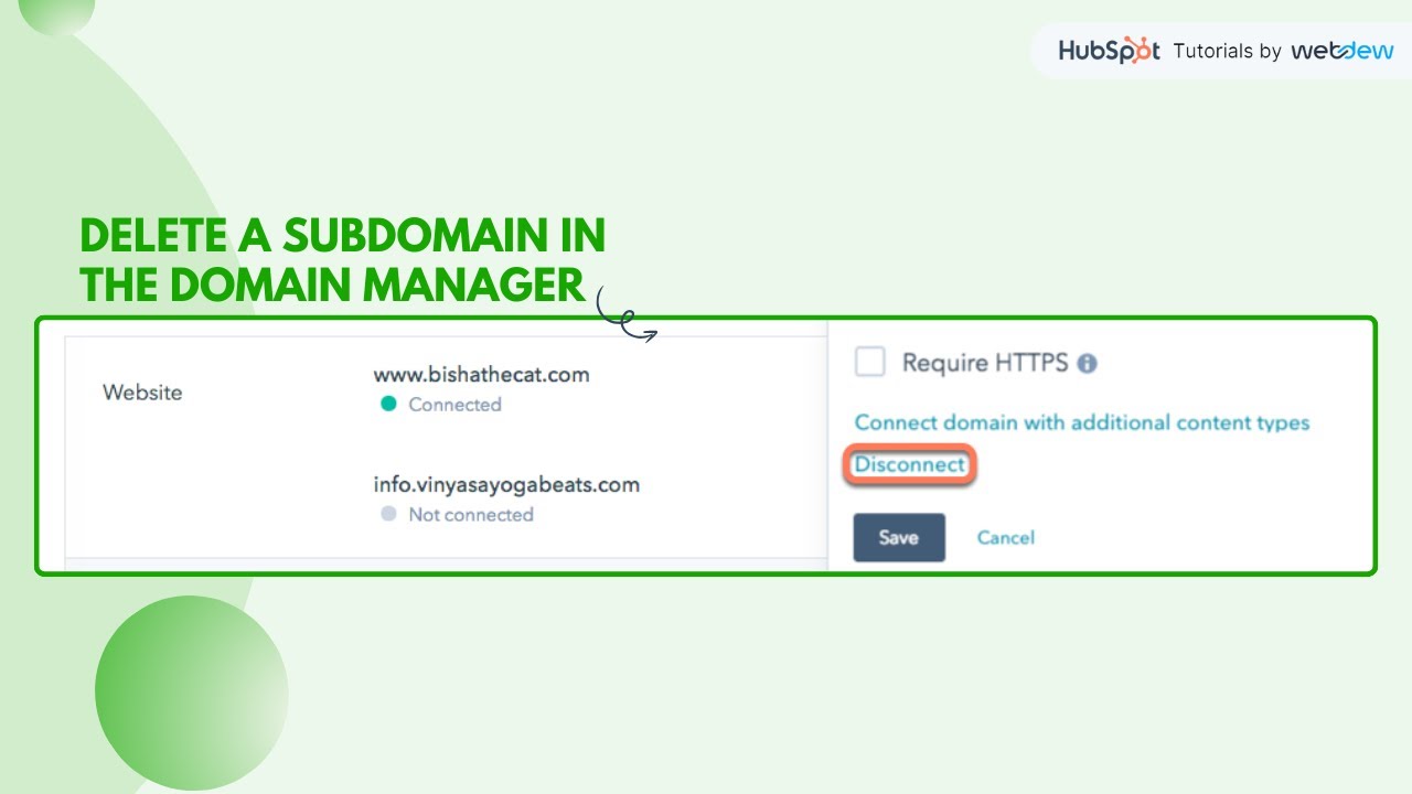 How-to delete a subdomain in the domain manager in HubSpot. - YouTube