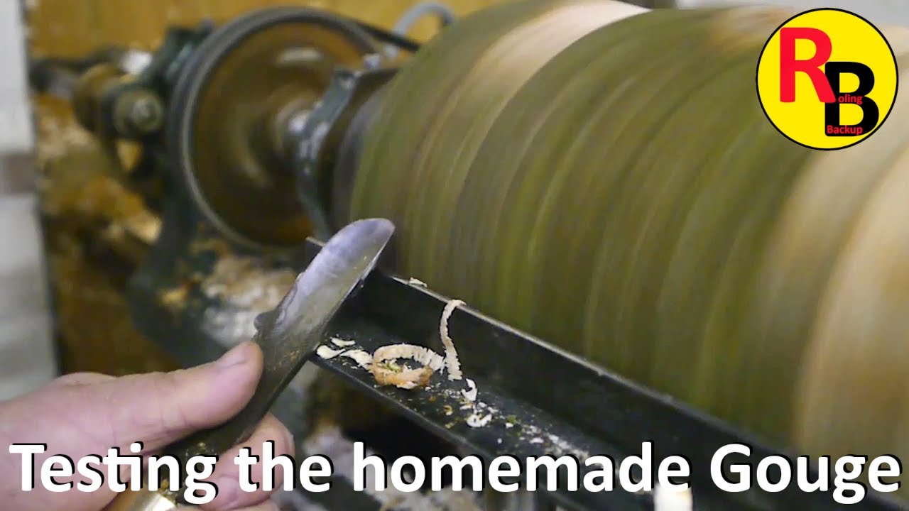 Testing the homemade spindle gouge - YouTube