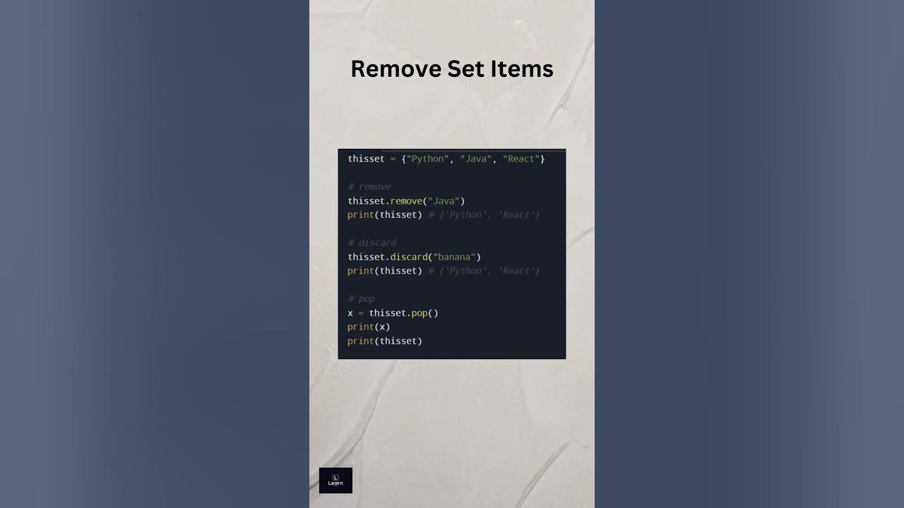 Learn Python In 30 Days Day 16 Set Part 2 Pythonpythonin30dayspythonbeginnerset 8659