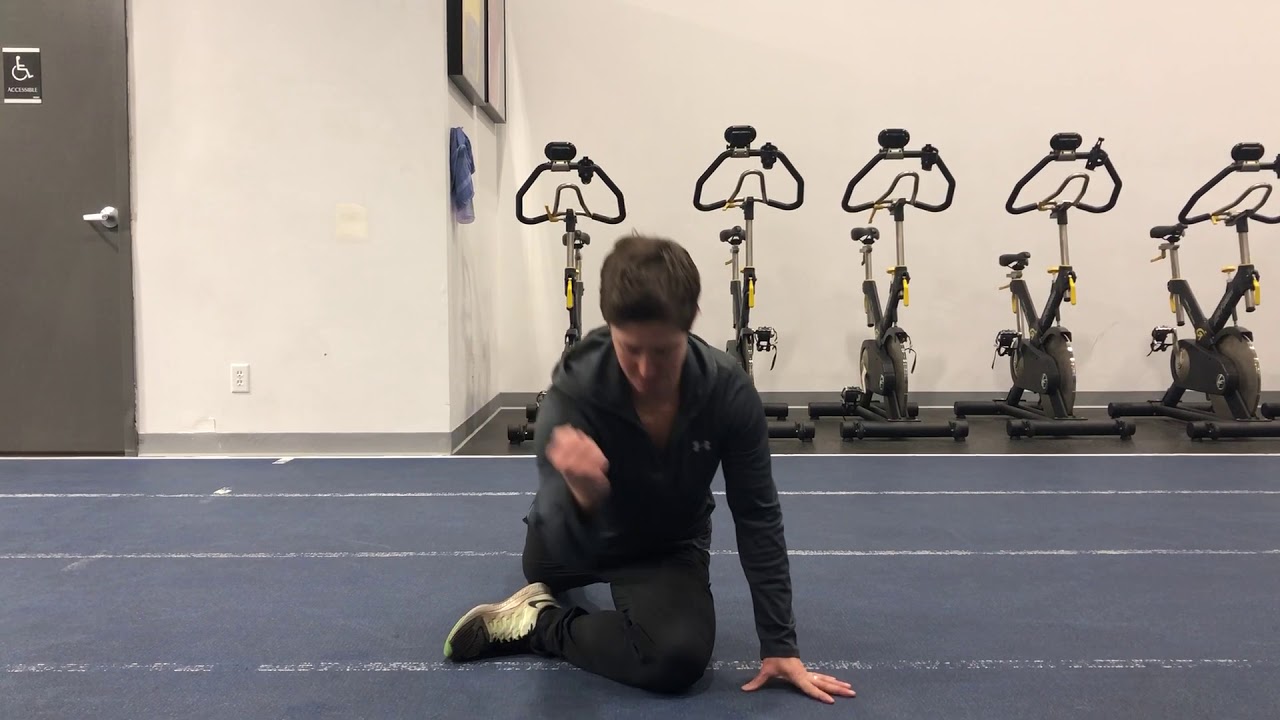 Pigeon pose t-spine rotation - YouTube