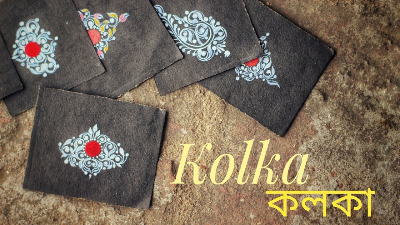 kolka || Bengali wedding kolka design || Easy and gorgeouskolka design ...