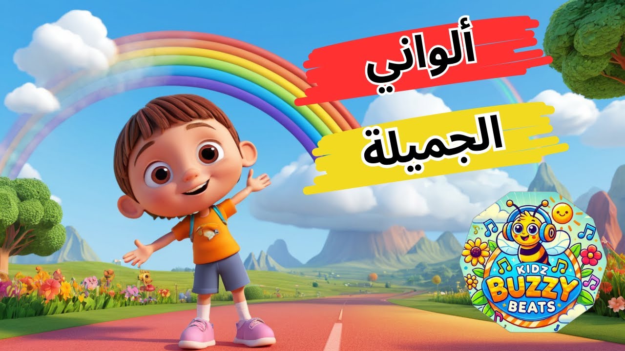 ألواني الجميلة | Colors Name In Arabic | KIDZ BUZZY BEATS - YouTube