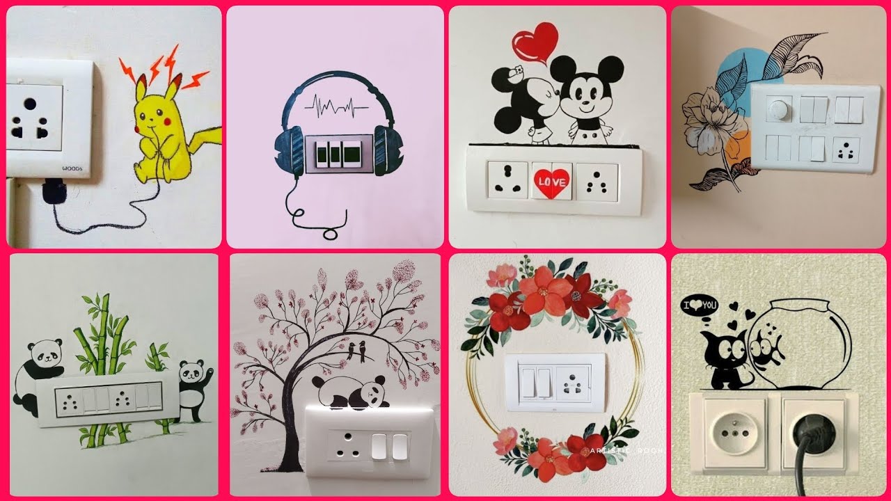 Beautiful Switchboard Painting Ideas //Wall Painting design Ideas - YouTube