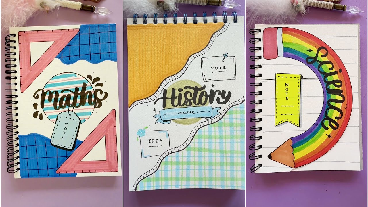 12 Aesthetic Front Page Ideas for School Subjects | Cute Calligraphy ...