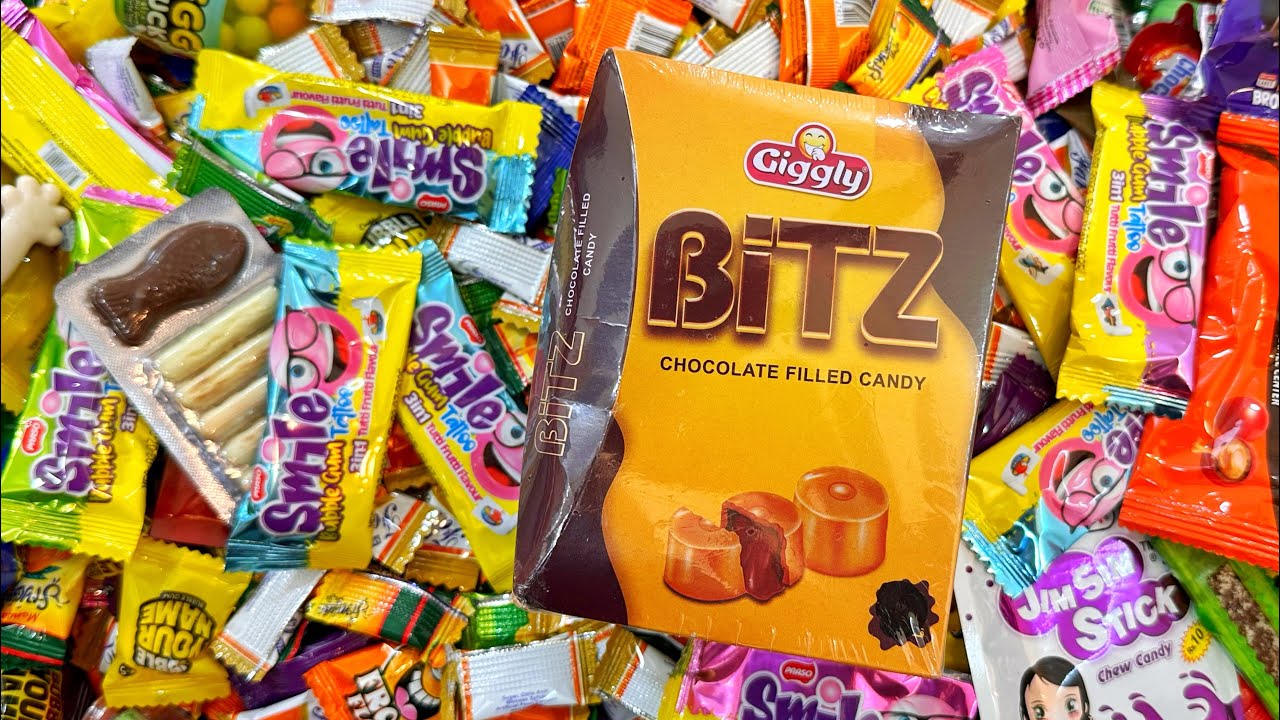 Satisfying Video | Yummy Rainbow BITZ Candies and Lollipops Unpacking ...