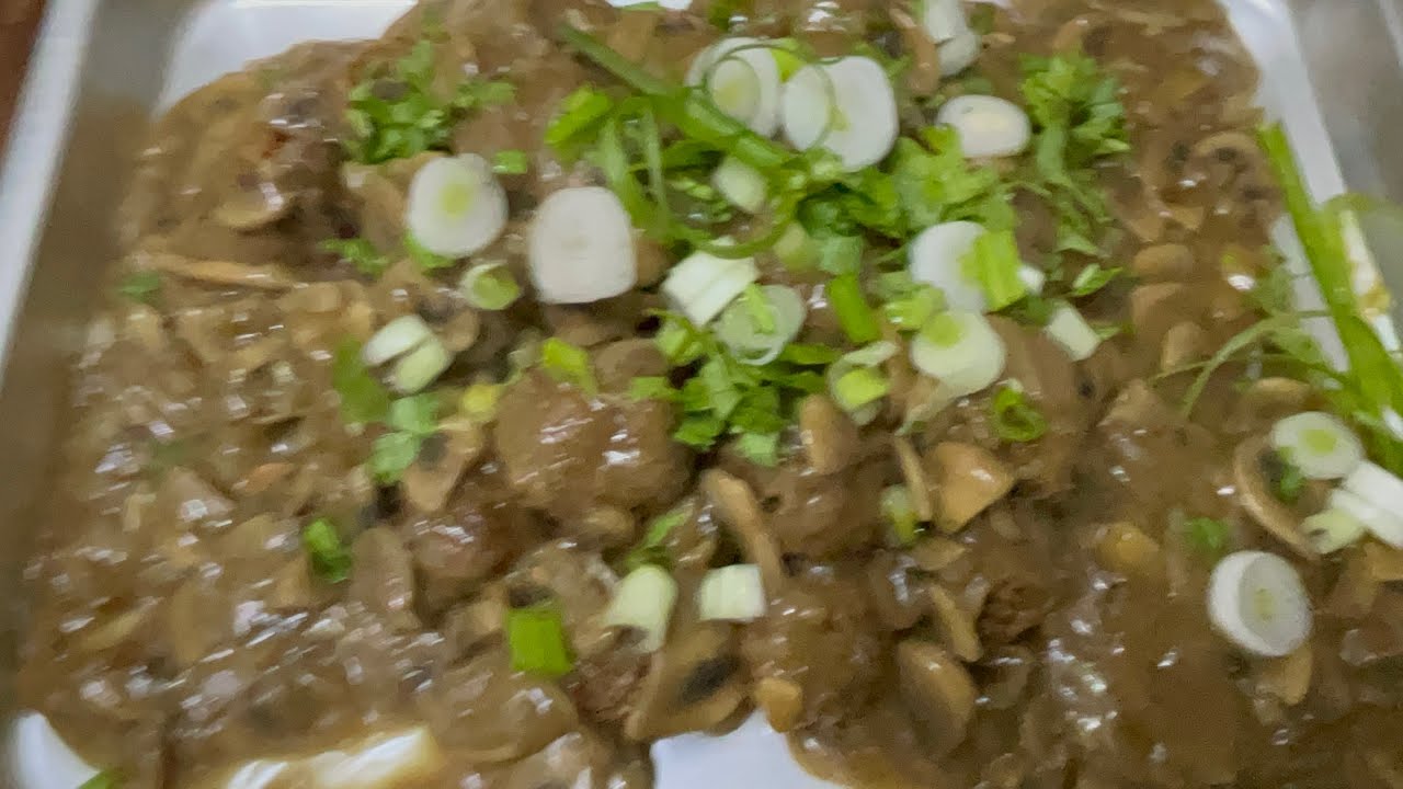 ANGUS BEEF BOLA BOLA WITH CREAM OF MUSHROOM SAUCE @lutongtulisan - YouTube