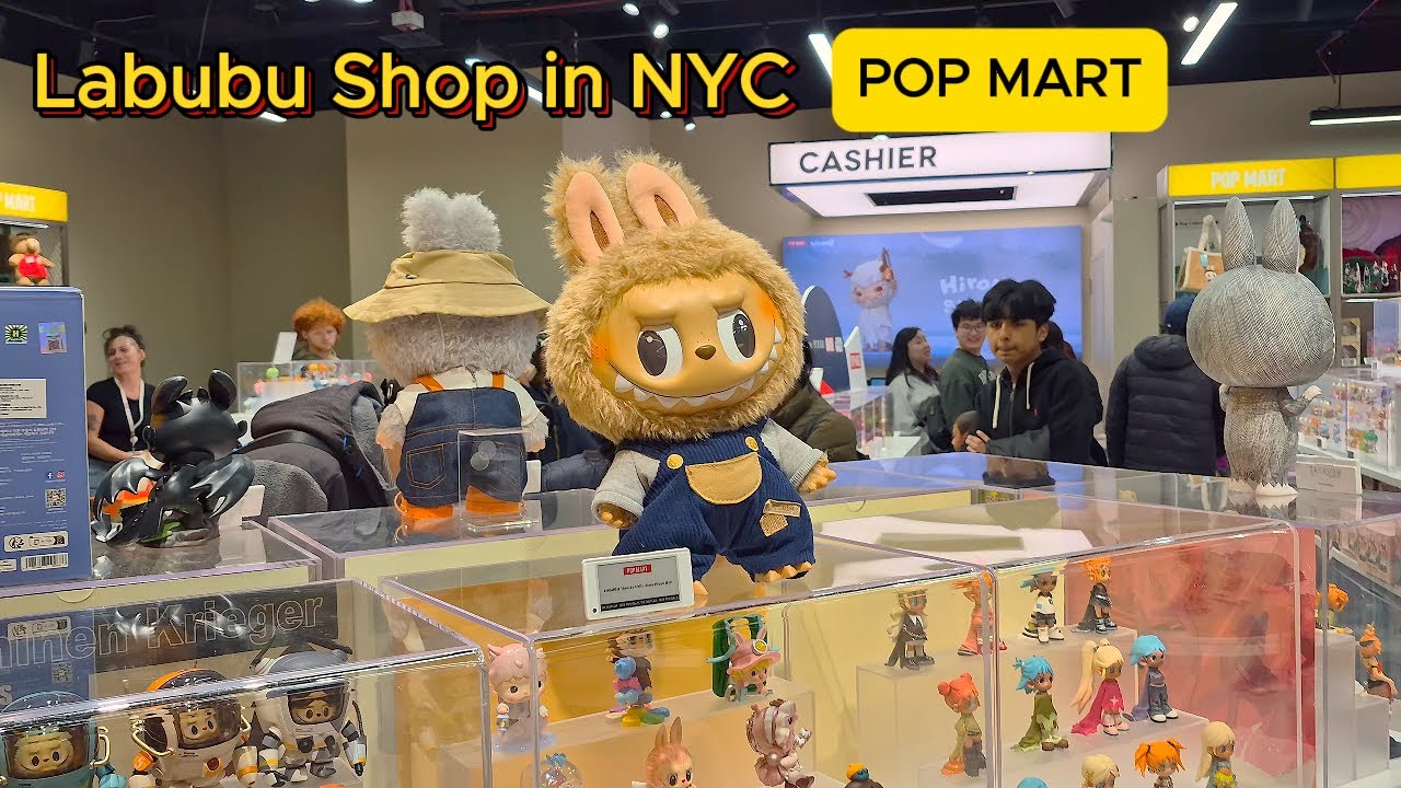 Labubu shop in New York ( Pop Mart ) Flushing - YouTube