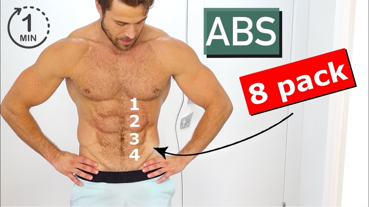 How to get 8 pack ABS in 1 min? Work out for a flat belly 30 Days ...