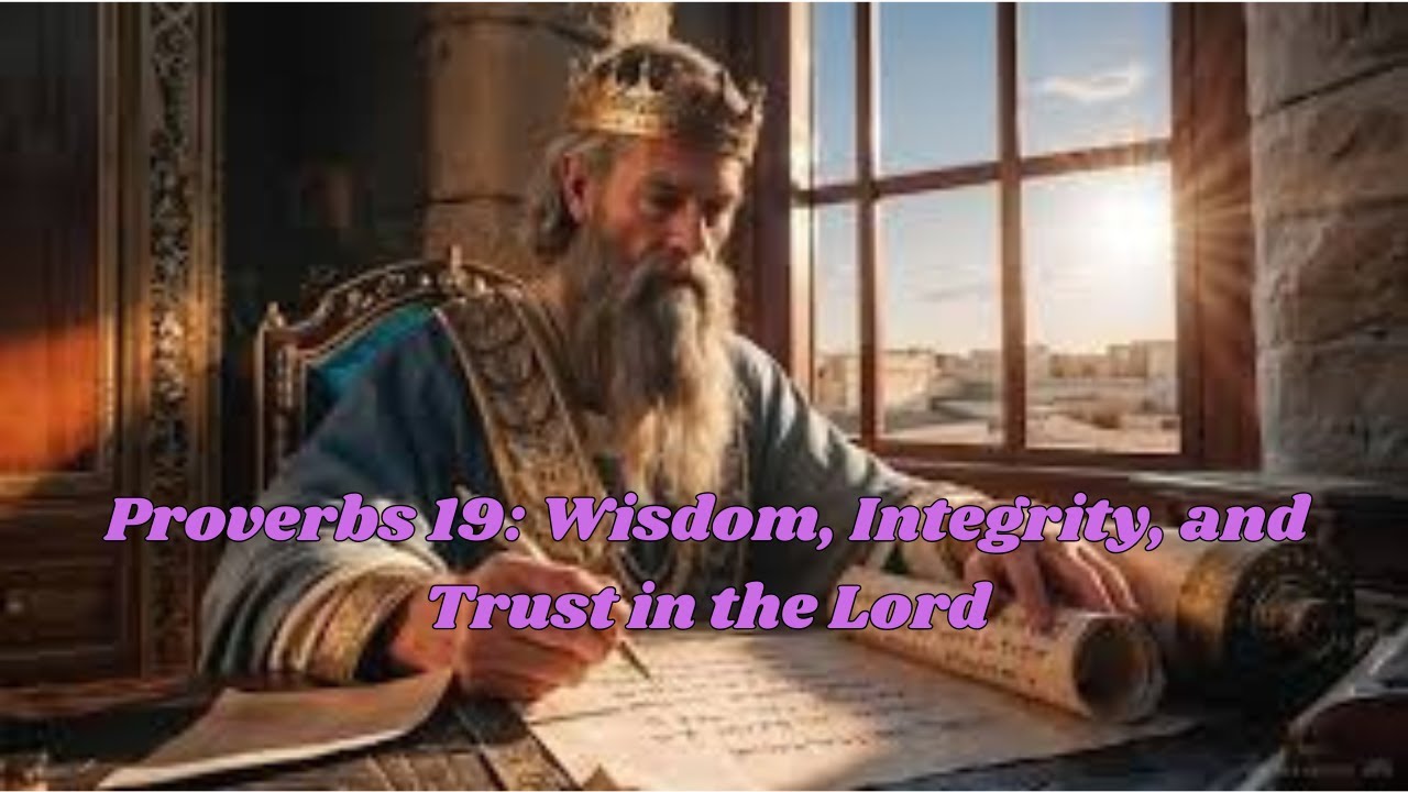 Proverbs 19: Wisdom, Integrity, and Trust in the Lord - YouTube