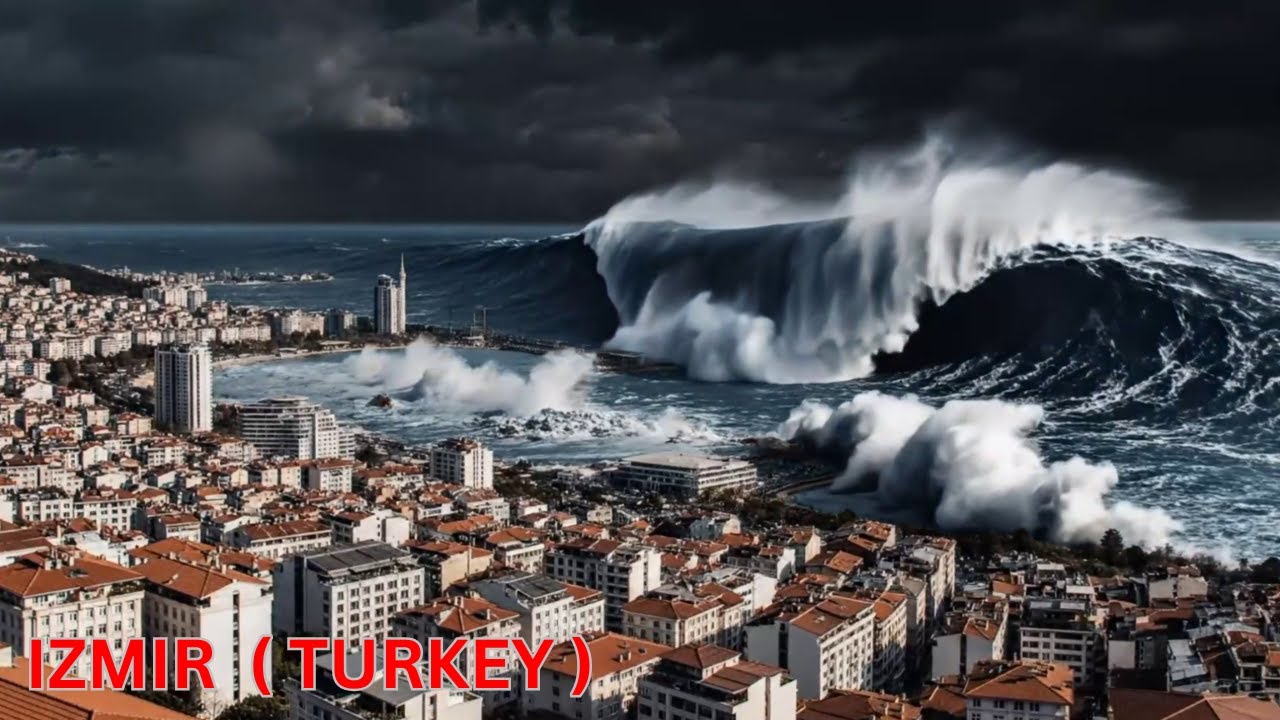 When the Waves Hit İzmir: Terrifying AI Mega Tsunami Simulation - YouTube