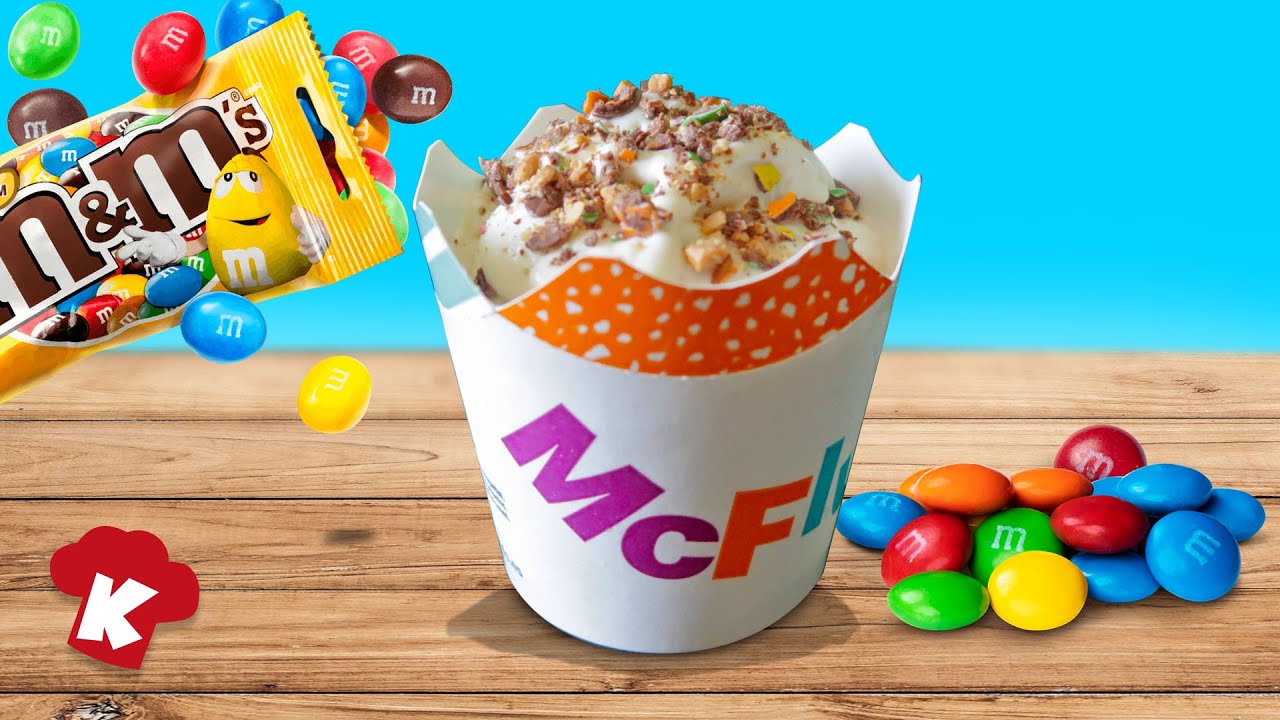 Helado MCFLURRY de M&Ms Casero FÁCIL de HACER | Receta de Helado ...