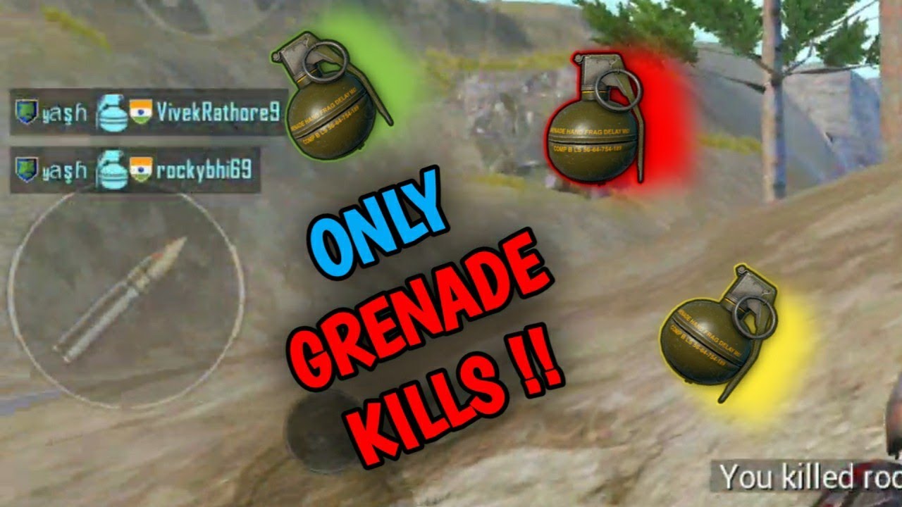 Grenades are too op 😍 !! Pubg mobile Grenade kills !! How to use ...