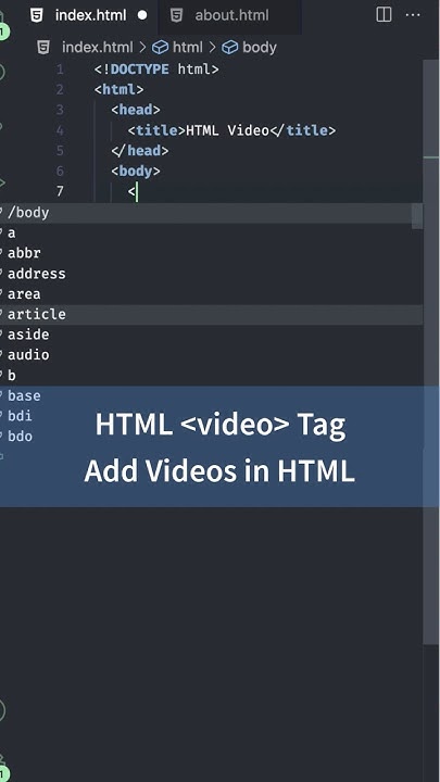HTML video Tag Explained All in One | HTML Tutorial for Beginners #html - YouTube
