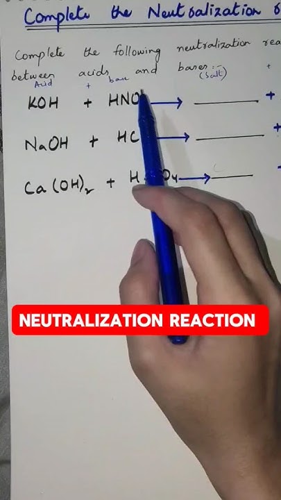 Complete the Neutralization reaction | Neutralization reaction #shorts - YouTube
