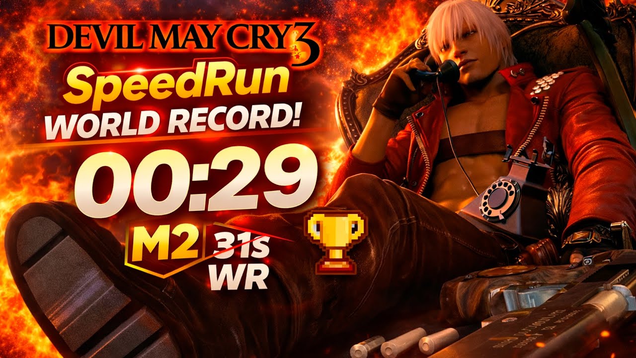 Devil May Cry 3 - SpeedRun World Record! 00:29 M2 - EASY. - YouTube